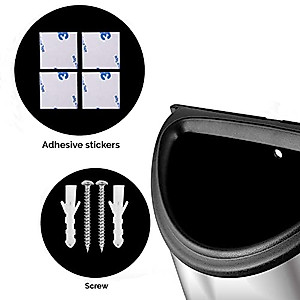 Kitchen Grocery Bag Holder,Plastic Bag Holder and Dispenser for Plastic Bags - Easy Wall Mount Bag Saver - Stainless steel + Plastic