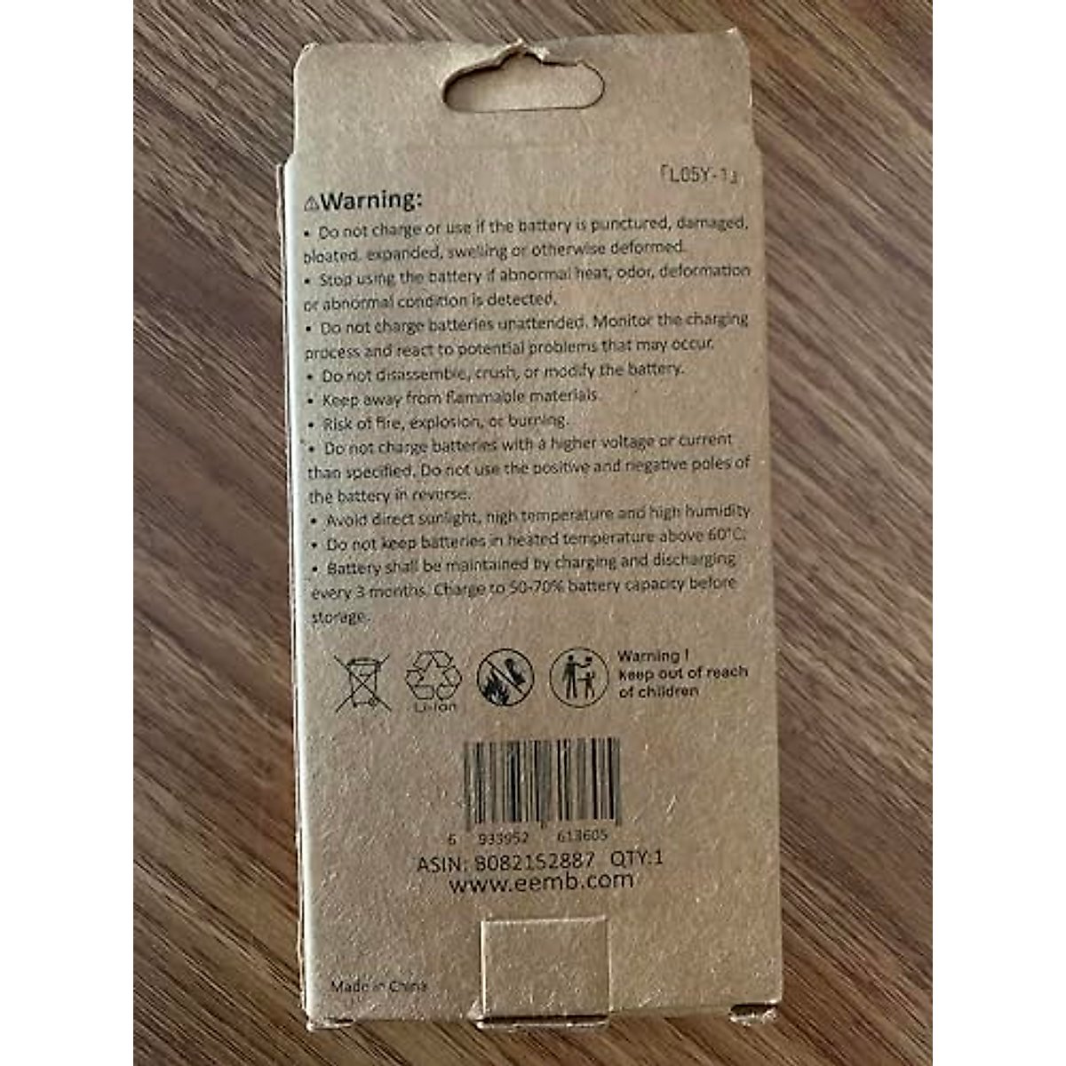 EEMB Lithium Polymer Battery 3.7V 820mAh 653042 Lipo Rechargeable Battery Pack with Wire JST Connector for Speaker and Wireless Device- Confirm Device & Connector Polarity Before Purchase
