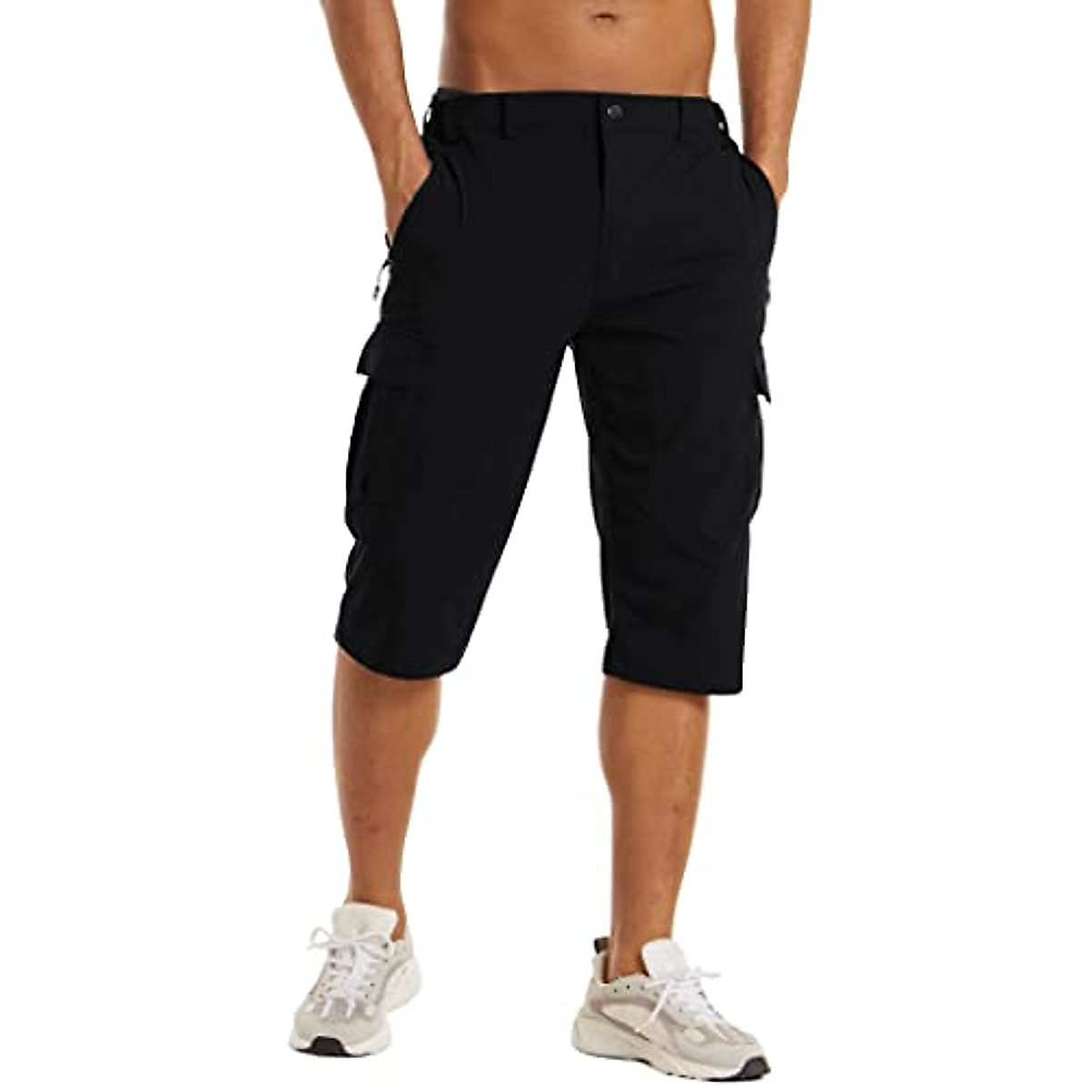 BIYLACLESEN Mens Hiking Shorts Quick Dry Pants Summer Pants for Men Cargo Shorts for Men Athletic Shorts Men Light Grey