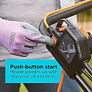 BLACK+DECKER Electric Lawn Mower, 13-Amp, Corded (BEMW213), 20", Orange