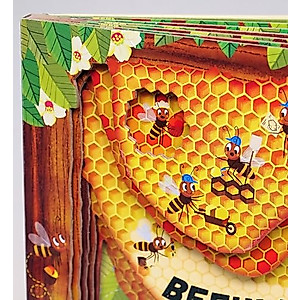 Discovering the Busy World of the Beehive (Happy Fox Books) Board Book Teaches Kids Ages 3-6 about Bees, Exploring a Hive with Each Page, plus Educational Facts and Vocabulary Words (Peek Inside)