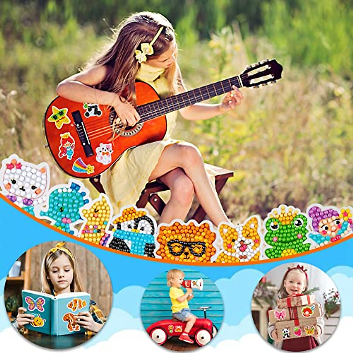 MDCGFOD 46Pcs 5D Diamond Painting Kits for Kids Diamond Painting Kits by Numbers Cute Animals Creative Diamond Art for Kids Crafts for Girls Ages 8-12 Easy for Kids Adult Beginners to DIY (Animals)