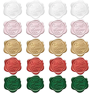 750 Pieces Valentine's Day Stickers with Love Sign 1.18 Inch Embossed Stickers Self Adhesive Labels Wax Seal Stickers for Valentines Wedding Invitation Envelope Cards Party Gifts Decoration