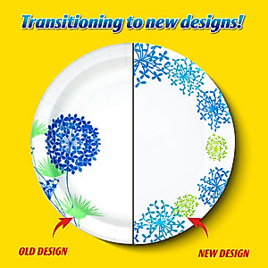 Glad Round Disposable Paper Plates for All Occasions | New & Improved Quality | Soak/ Cut Proof, Microwaveable Heavy Duty | 10" Diameter, 50 Count Bulk Plates