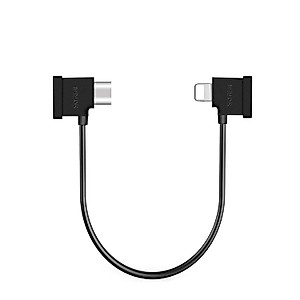 Skyreat 1.14 ft / 35 cm USB C to iOS Phone Cable Cord,Right Size Angle for DJI Mini 2/3 Pro/Mavic Air 2 / Mavic 3 Remote Controller & iPhone,iPad Devices