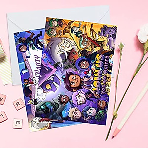 BOYKIM 16pcs The Owl House Birthday Invitations Cards, The Owl House Birthday Party Supplies for Kids Party Decorations