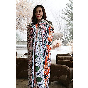 North End Decor Boho Stripe Ultra-Plush Sherpa Throw Blanket