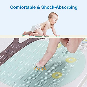Calody Baby Play mat, Extra Large Baby Crawling Mat, Portable & Waterproof Non Toxic Soft Foam, Reversible Playmat for Baby Infant Toddler & Kids (79 x 59 x 0.4 in)