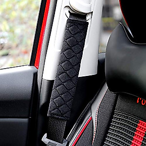 Onwon 5 Pcs Car Seat Belt Pads Universal Seat Belt Protector Soft Comfort Seat Belt Shoulder Strap Covers Harness Pads for Car and Bag Helps Protect Your Neck and Shoulder from The Seat Belt Rubbing