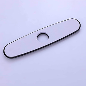 Sink Hole Cover, Faucet Hole Deck Plate 10" Oil Rubbed Bronze Escutcheon Plate for 1 or 3 Hole Kitchen Bathroom Sink Faucet RBROHANT