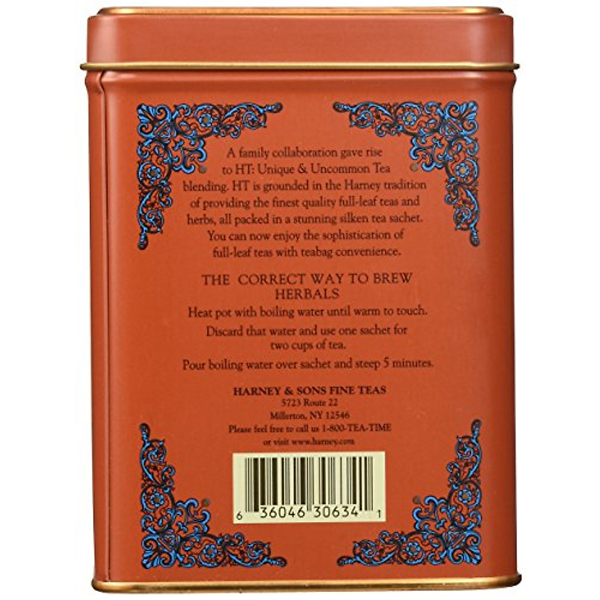 Harney & Sons Pumpkin Spice Rooibos Tea 20 ct Sachet Tin