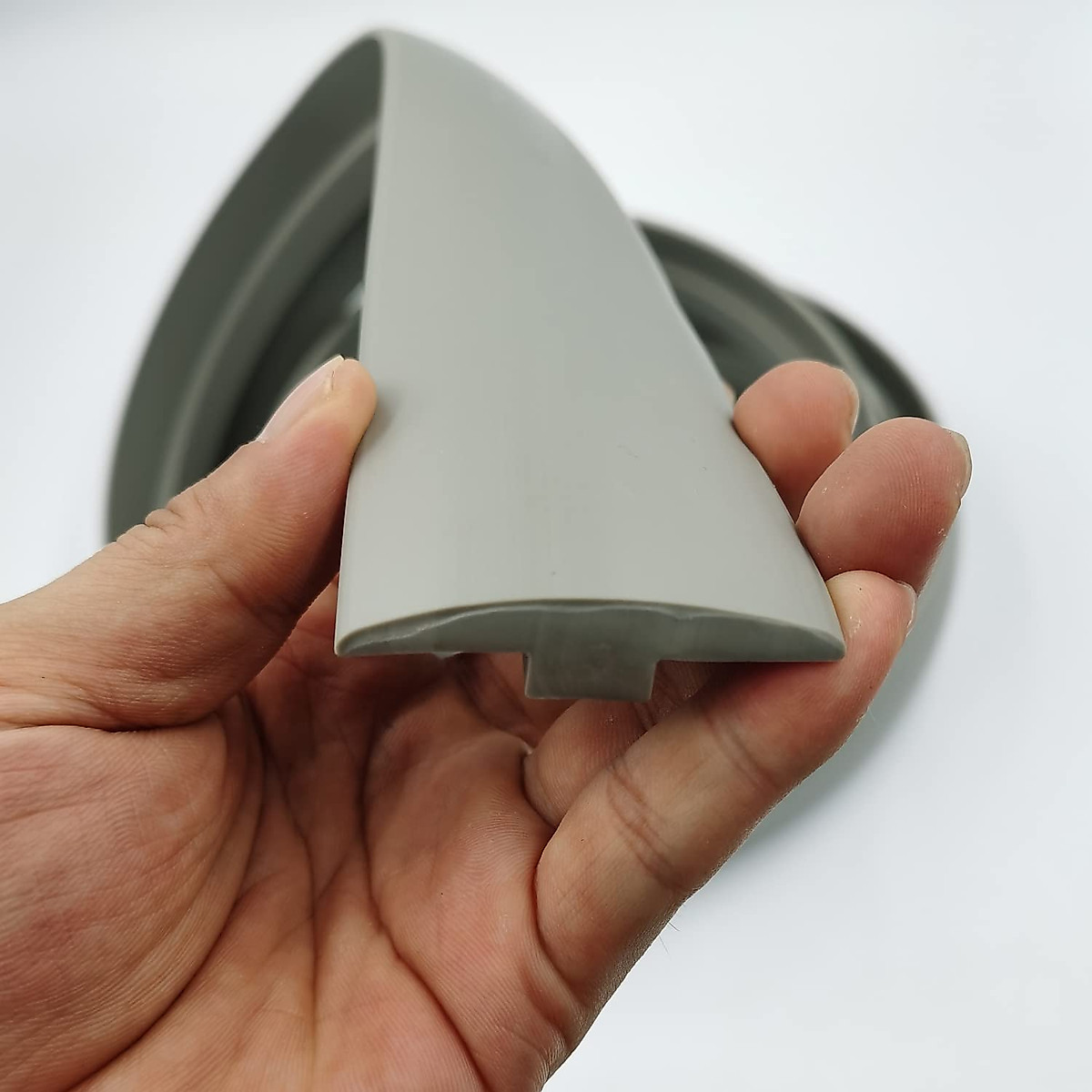 DAILISEN Flexible T-Molding Transition Strips for Hardwood Floor,Laminate Floor,Tile,Vinyl Flooring .78.7" Long×1.97" Width,Grey,Paintable