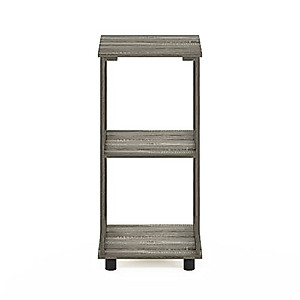Furinno Romain 2-Tier Tall End Table, French Oak