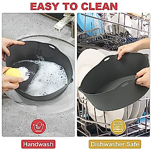 BYKITCHEN 7-8 Quart Reusable Silicone Slow Cooker Liner Compatible with Crockpot, Hamilton Beach Slow Cooker, Large Slow Cooker Insert for Most 7-8 QT Oval Slow Cooker