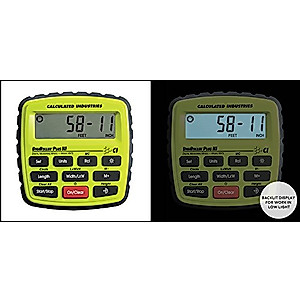 Calculated Industries #6575 DigiRoller Plus III 12.5 Inch Estimators Electronic Distance Measuring Wheel with Large Backlit Digital Display; Measure in Feet, Inches, Meters, Yards; FREE Carrying Pack