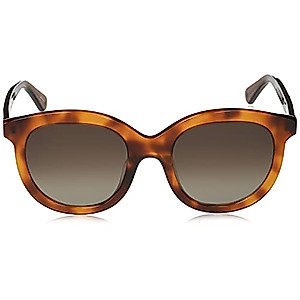 Kate Spade New York Women's Lillian/G/S Oval Sunglasses, Brown/Brown Gradient, 53mm, 22mm