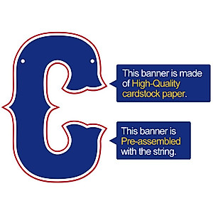 Kitticcino Baseball Theme Concessions Banner, Baseball Birthday Sports Party Supplies Decoration, Pre-strung party Decor