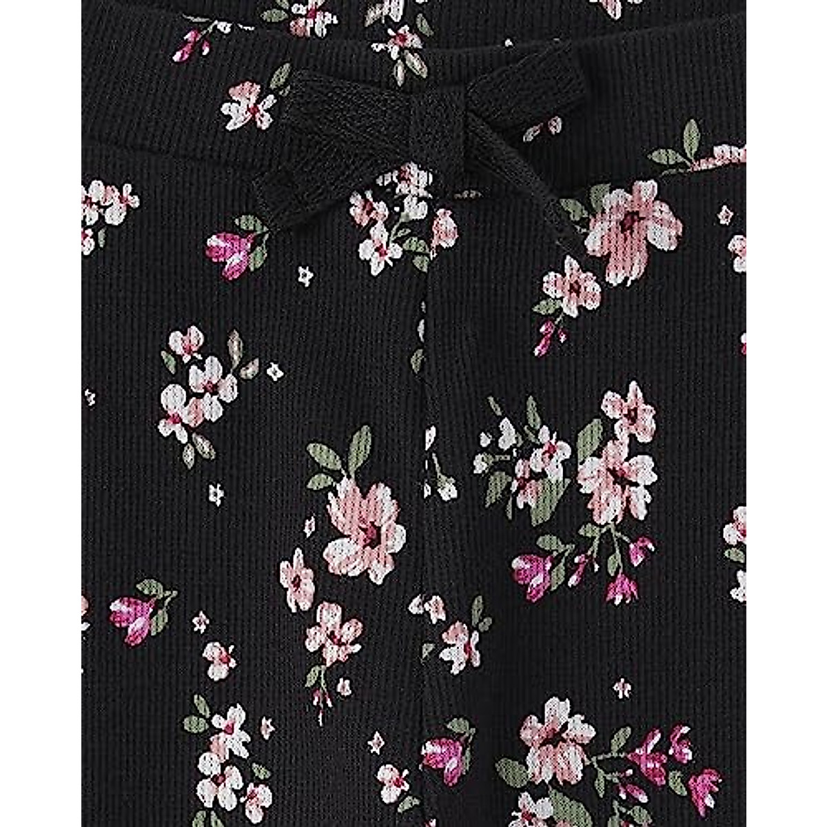 The Children's Place Baby Girls' and Toddler Ribbon Tie Front Fashion Legging, Black, 12-18 Months