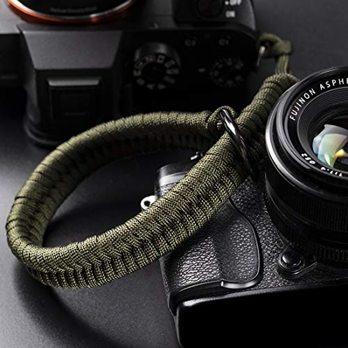 Qiang Ni Camera Wrist Strap: Green Paracord Camera Hand Strap for Dslr or Mirrorless Cameras - Camera Wrist for Photographers Quick Release