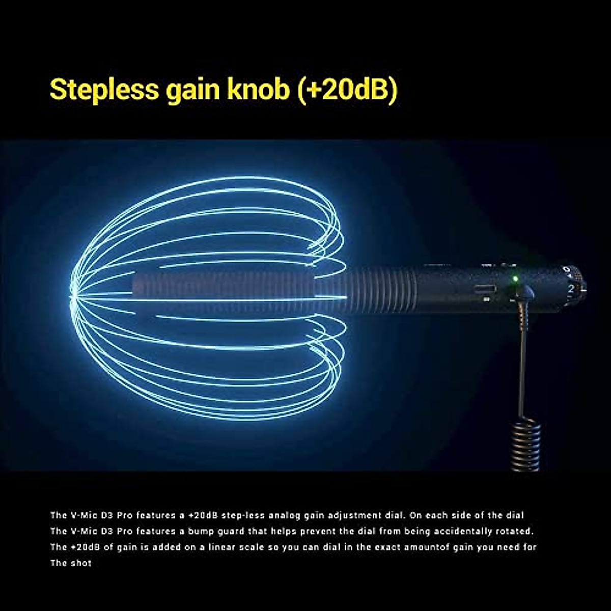 Deity V-Mic D3 Pro Super-Cardioid Directional Shotgun Microphone with Rycote Shockmount for DSLRs, Camcorders, Smartphones, Tablets, Handy Recorders, Laptop and Bodypack Transmitters