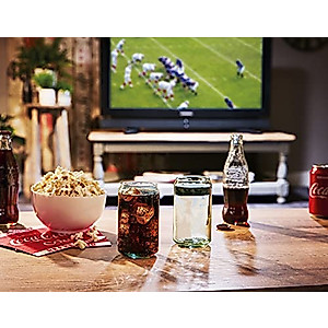 Drinking Glasses Set of 6 - Can Shaped Glass Cups Taster Glasses, 16oz Iced Coffee Glasses, Iced Tea Glasses, Tumbler Cup, Cocktail Glasses, Whiskey Soda Clear Water Cup, Beer Glasses, Cordial Glasses