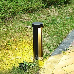 ZZYJYALG Modern Minimalist Lawn Waterproof Column Light Outdoor Aluminum Rust- Proof LED Garden Light Garden Villa Landscape Pillar Light Home Garden Post Lantern