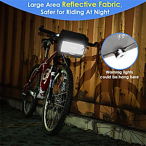 WOTOW Bike Front Handlebar Bag - Large Reflective Bicycle Handlebar Basket Bags Waterproof Storage Pannier for Bike Touchable Transparent Phone Holder Pouch for Men Women Road MTB Outdoor Cycling 3.5L