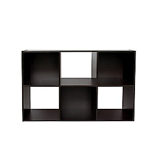 PACHIRA E-Commerce US 6 Cube Storage Bookcase, Unit Shelf, Closet Cabinet, Bookshelf Organizer Rack in Living Room, Bedroom, Study, Dark Brown