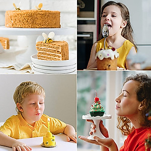 5 Pcs Bumble Bee and Flower Fondant Molds, CNYMANY Handmade Silicone Honeycomb Baking Chocolate Molds for Birthday Party Decoration DIY Cake Topper Candy Cookies Polymer Clay Crafting Project