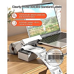 MUNBYN Shipping Label Printer P130, 4x6 USB Thermal Label Printer, Desktop Barcode Label Printer for Shipping Packages Home Small Business, Easy Setup Compatible with Mac, Windows, Linux, UPS, USPS