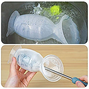 Haakaa Silicone Breast Pump with Suction Base and Flower Stopper 100% Food Grade Silicone BPA PVC and Phthalate Free (5oz/150ml) (White)