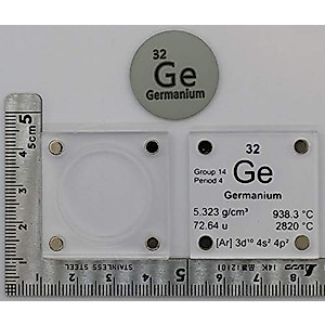 Germanium (Ge) 24.26mm Metal Disc with Acrylic Case for Collection or Experiments