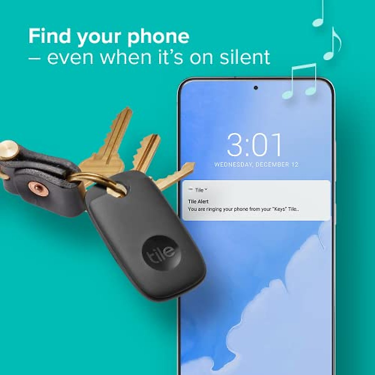 Tile Pro 1-Pack. Powerful Bluetooth Tracker, Keys Finder and Item Locator for Keys, Bags, and More; Up to 400 ft Range. Water-Resistant. Phone Finder. iOS and Android Compatible.