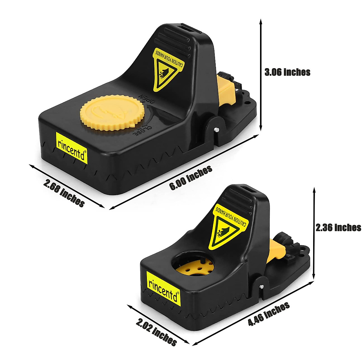 Mouse Traps, a Set of 4 Large Rat Traps, 5 Small Mice Traps Reusable Outdoor and Indoor Quick Effective Mousetrap -9 Pack with 2 Clips.