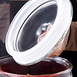 Pickle Jar Household Glass Sealed Jar Food Grade Thickened Pickle Pickled Storage Jar Sauerkraut Pickle Glass Bottle (Size : 1kg)