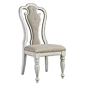 Liberty Furniture Industries Magnolia Manor Splat Back Up Side Chair, W20 x D25 x H45, White