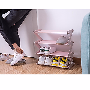 BOOMWAY MAR 2 Packes Mini Shoe Rack, Organize Your Little One's Shoes with This Cute Z-Shaped Kids Shoe Rack!