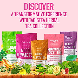 Detox Tea - 14 Day Teatox Herbal Tea for Body Detox Cleanse and Weight Loss - 1 Morning Boost Tea (14 Bags) & 2 Night Cleanse Tea (14 Bags), 100% Natural, Non GMO