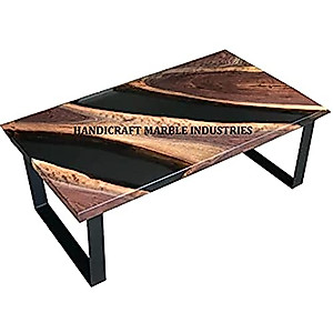 Handmade Epoxy Table Live Edge Wooden Table Epoxy Resin River Table Natural Wood Dining Table Natural Epoxy Table Resin Table