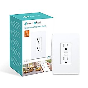 Kasa Smart Plug KP200, In-Wall Smart Home Wi-Fi Outlet Works with Alexa, Google Home & IFTTT, No Hub Required, Remote Control, ETL Certified , White, 1 Pack