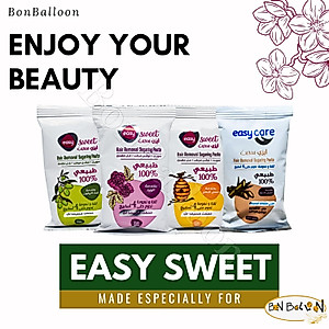 6 Packs Easy Sweet Egyptian Pharaoh Packets Hair Removal Wax Waxing Sugar Sugaring Paste Honey Natural All Essence All Body Parts All Hair Types Bikini Brazilian Underarms Face Easy to Prepare