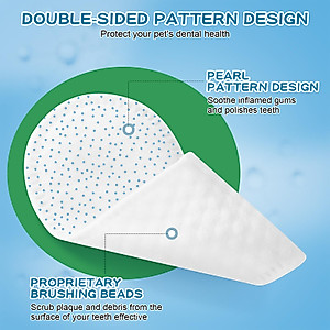 Morikey Dog Teeth Cleaning Wipes Nature Pet Dental Finger Wipes for Dogs Cats Remove Bad Breath,Reduce Plaque and Tartar Buildup Disposable Gentle Pet Dental Care-50Ct