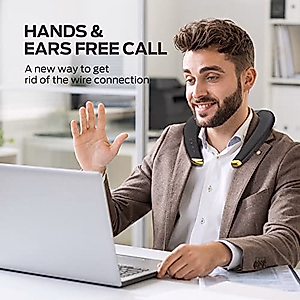 Monster Boomerang Petite Neckband Bluetooth Speakers, Neck Speaker with 15H Playtime, aptX High Fidelity 3D Stereo Sound, Low Latency, Built-in Mic, IPX5 Waterproof Speaker for Home Outdoor