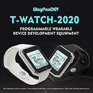 SmartFly info T-Watch 2020 V1 ESP32-Based Programmable Watch with ESP-IDF or MicroPython(Black)