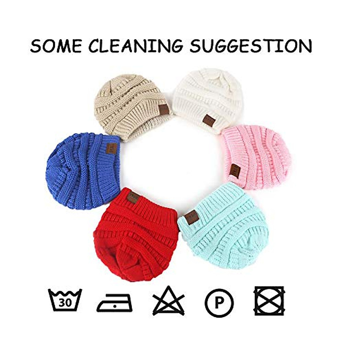 DYKL Packs Kids Baby Winter Warm Knit Hats for Boys Girls Soft Infant Baby Toddler Beanies for Boys Girls