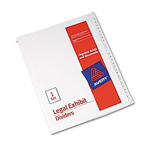 Avery Legal Dividers, Allstate Collated Sets, Letter Size, Side Tab, A-Z, 25 Tabs per Set, 1 Set (01700)