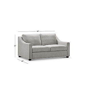 Abbyson Living Transitional Stain-Resistant Fabric Loveseat (Gray)