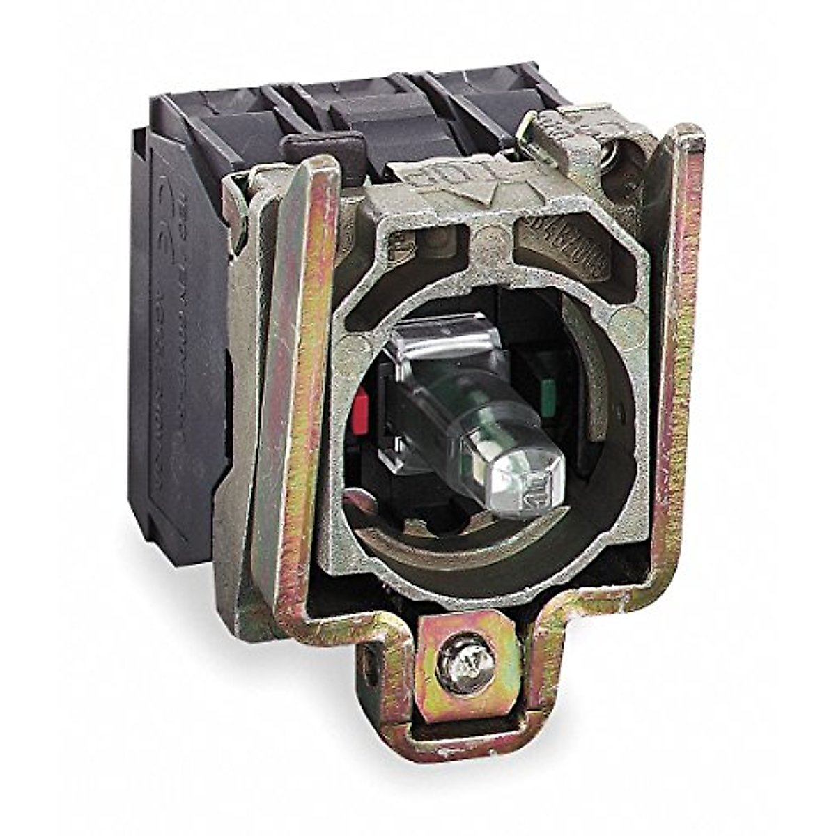 Schneider Electric 2NO LED Lamp Module and Contact Block, Yellow, for Use with Chrome, ZB4 Series