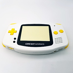 Full Housing Case Cover Housing Shell Replacement for Game boy Advance GBA Shell Case with Buttons Kit-White+Yellow Buttons