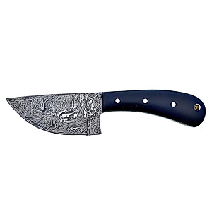 Smart & Sharp Custom Handmade Damascus Steel Hunting Knife/Skinning Knife SS-17333,34 and 35 (Black Micarta)